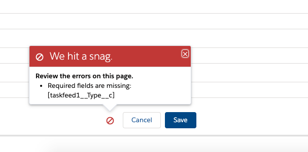 Error Type Required Fields Are Missing Type — Knowledge Base