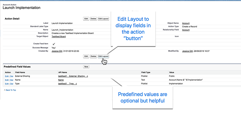 Create a Lightning Action to Launch a Precursive Board — Knowledge Base — Precursive
