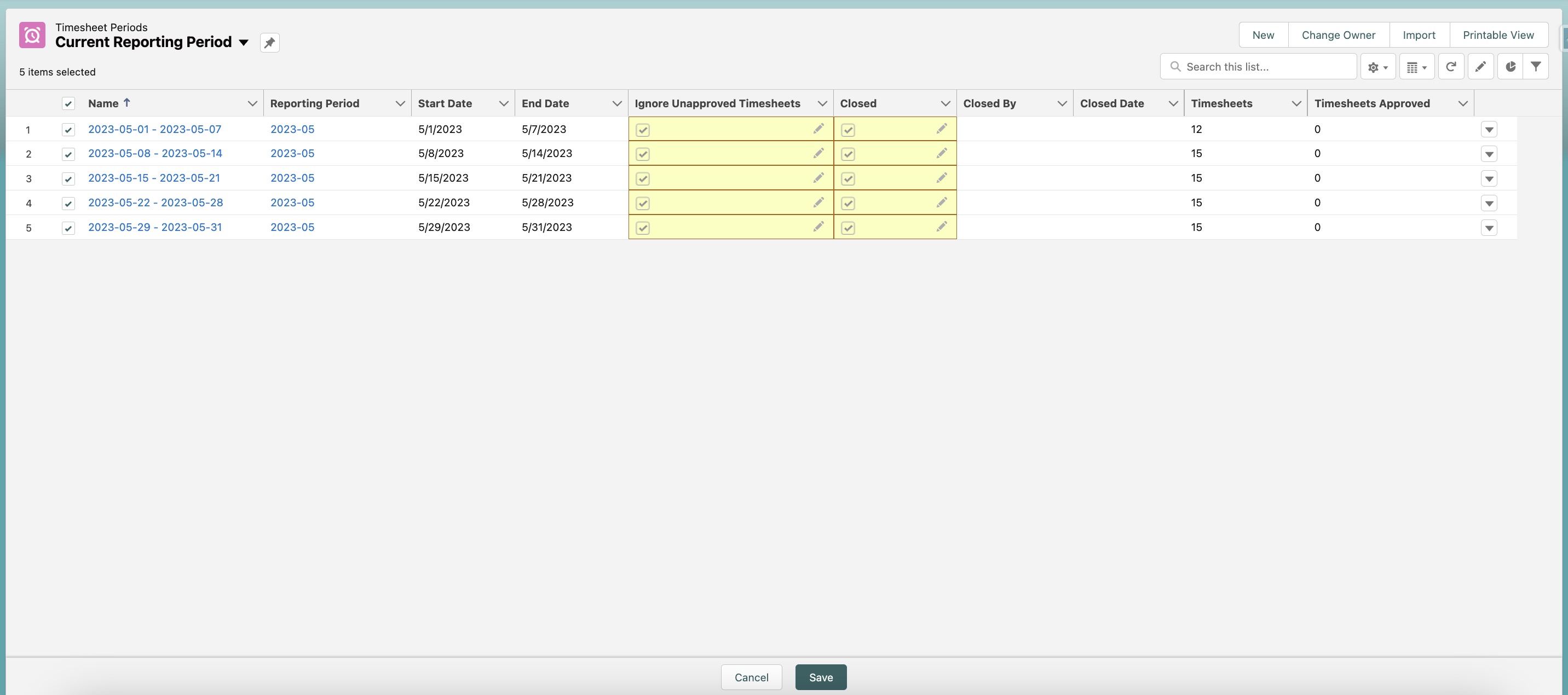 How to Close Timesheet Periods — Knowledge Base — Precursive
