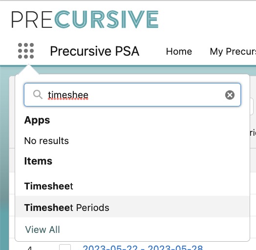 How to Close Timesheet Periods — Knowledge Base — Precursive