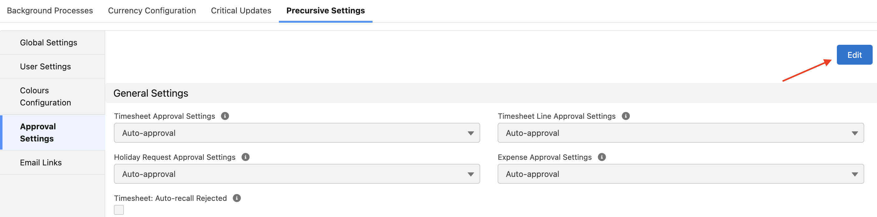Approvals Configuration — Knowledge Base — Precursive