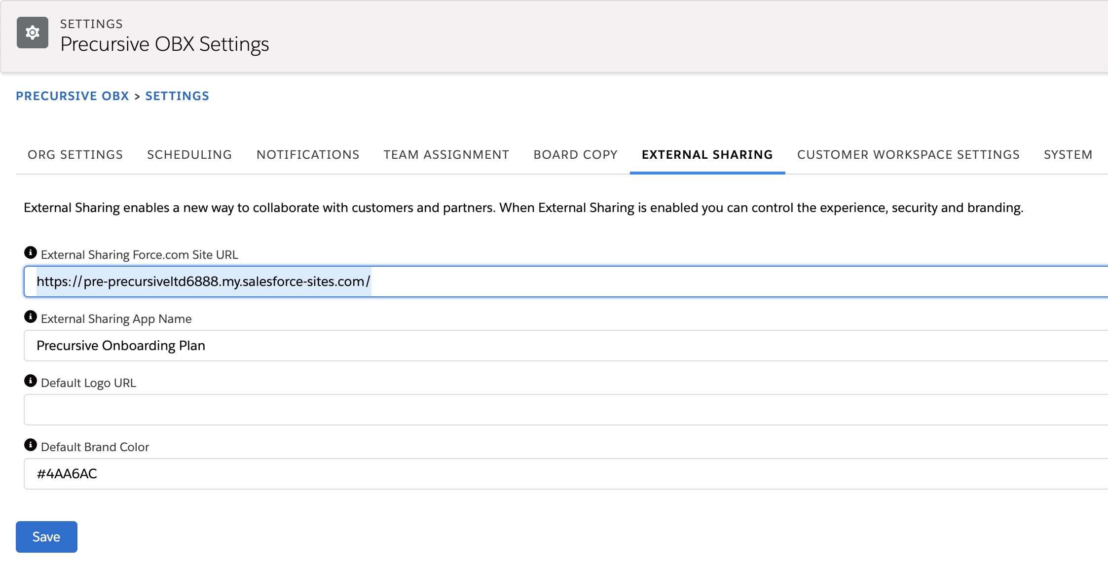 Set-up External sharing — Knowledge Base — Precursive