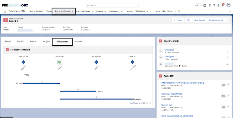 Tracking Milestone Timeline — Knowledge Base — Precursive