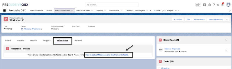 Tracking Milestone Timeline — Knowledge Base — Precursive